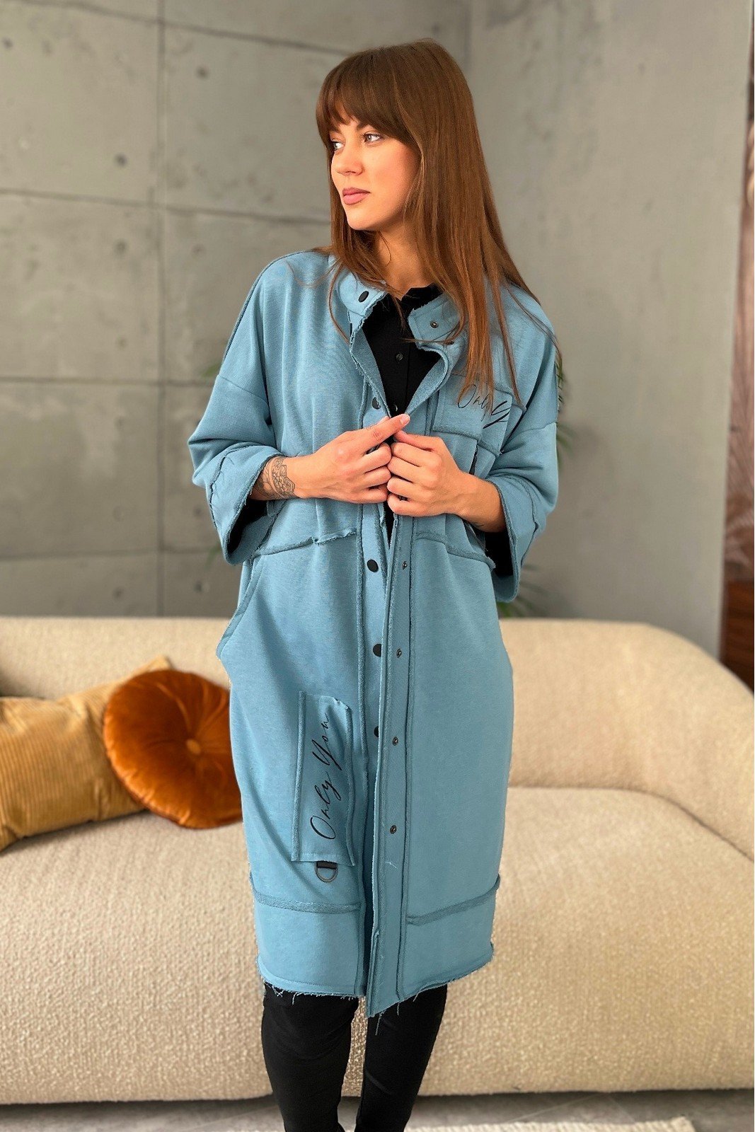 Кардиган 2019 серо-голубой Rumoda купить в интернет магазине Велесмода